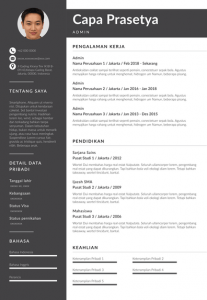 Contoh CV Simple Dan Menarik + Tips Menulisnya